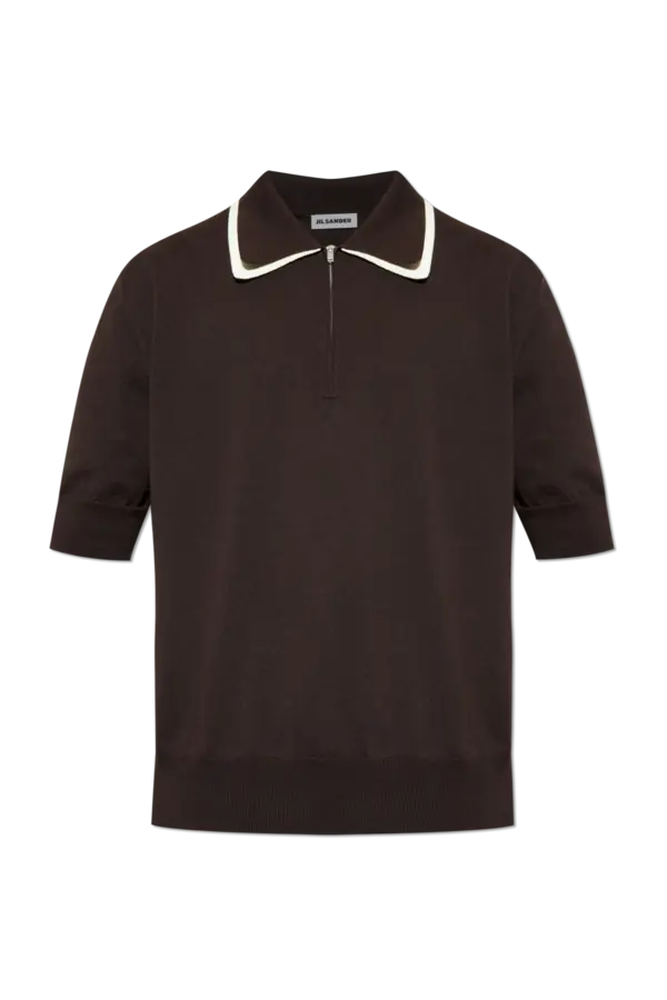 JIL SANDER Cotton Polo - Brown
