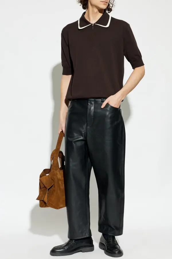 JIL SANDER Cotton Polo - Brown