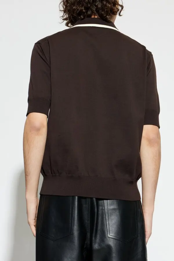 JIL SANDER Cotton Polo - Brown
