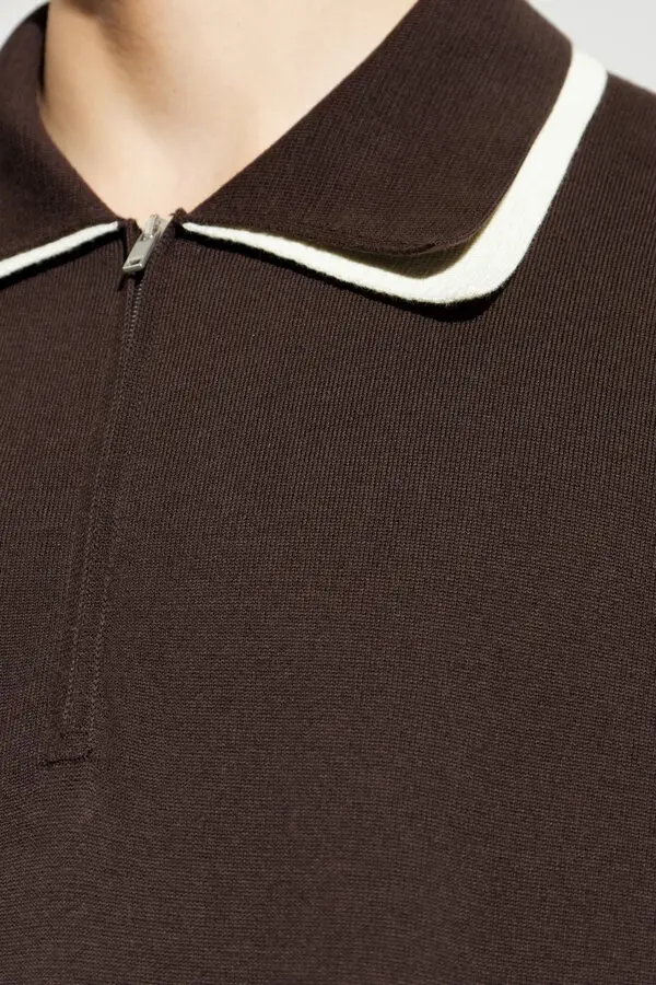 JIL SANDER Cotton Polo - Brown