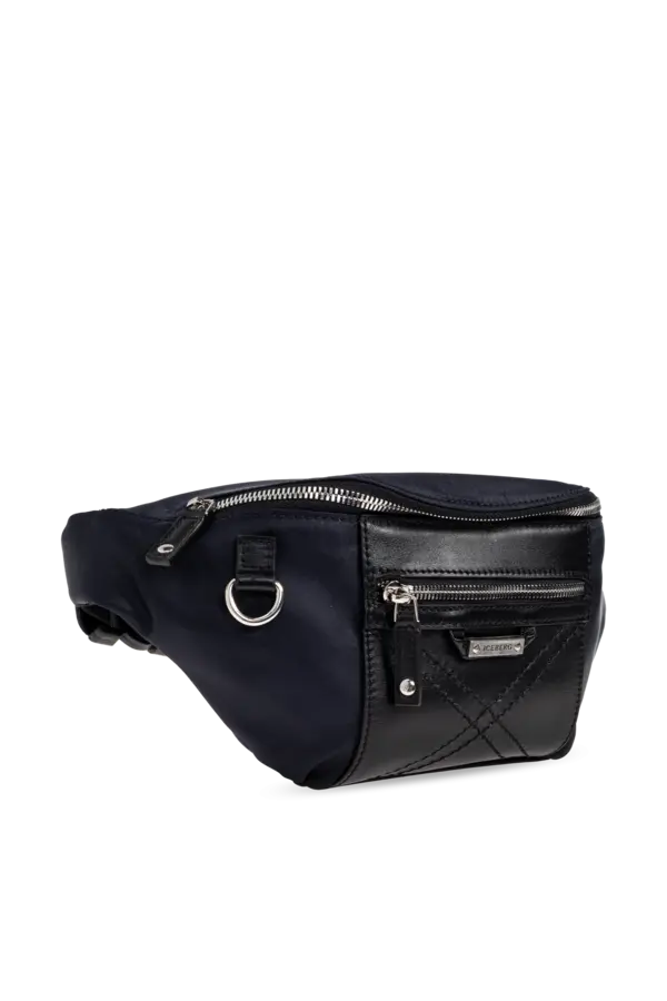 Iceberg Logo Belt Bag - Black