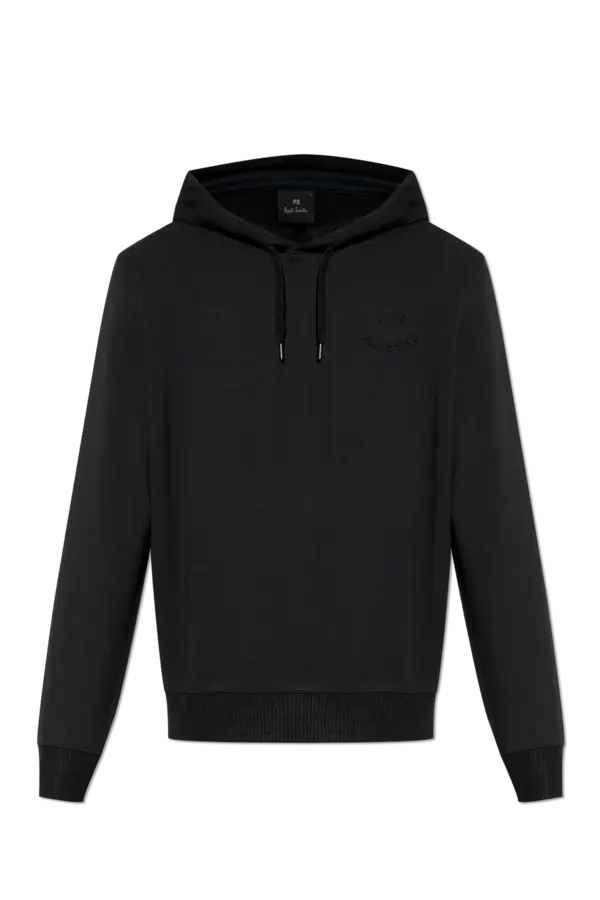 Paul Smith Sweatshirt With Embossed Logo - Black