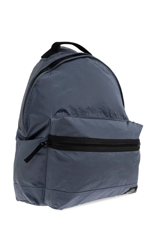 Stone Island Backpack With Logo Patch - Blue