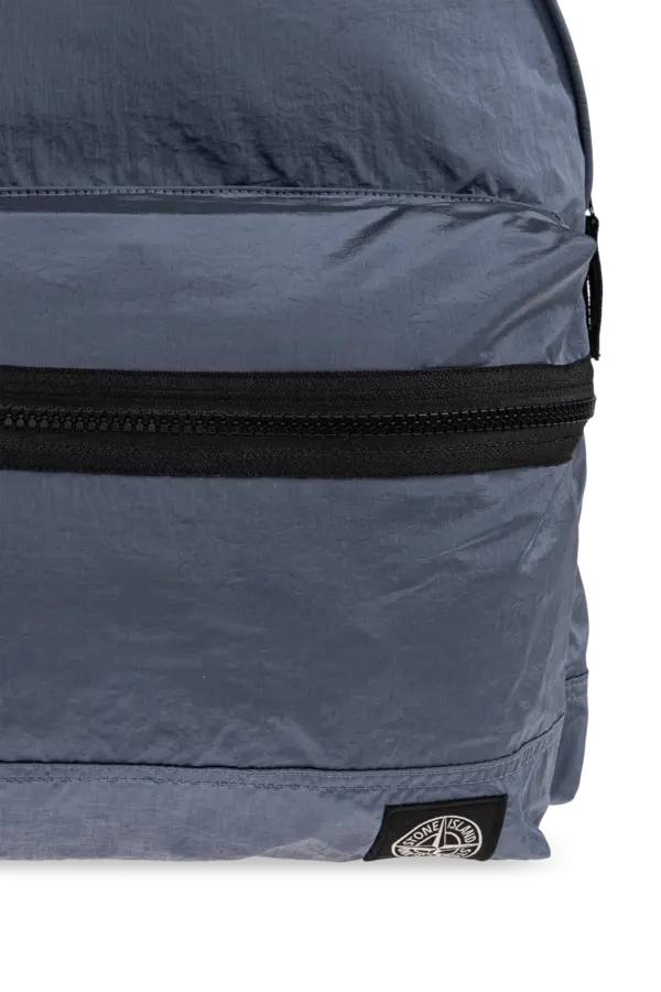 Stone Island Backpack With Logo Patch - Blue