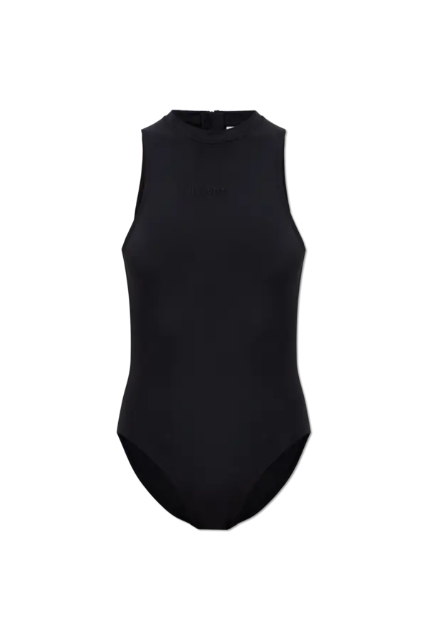 Vetements Bodysuit With Embroidered Logo - Black