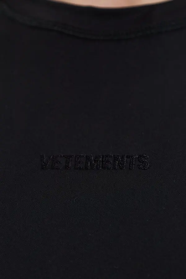 Vetements Bodysuit With Embroidered Logo - Black