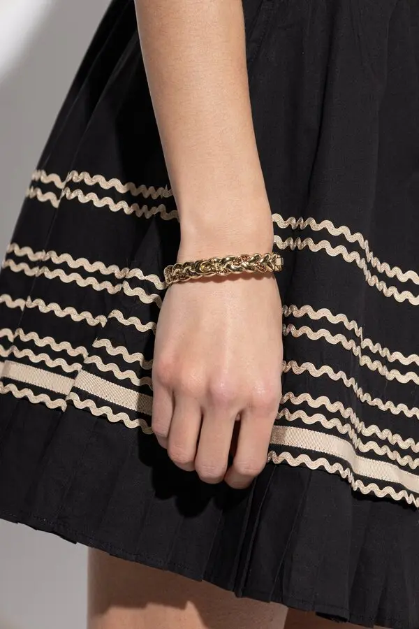 COACH Brass Panzer Weave Link Bracelet