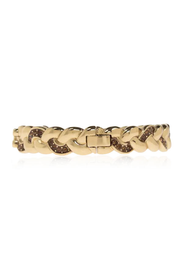 COACH Brass Panzer Weave Link Bracelet