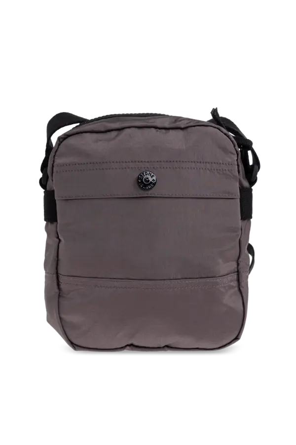 Stone Island Shoulder Bag With Logo Patch - Grey