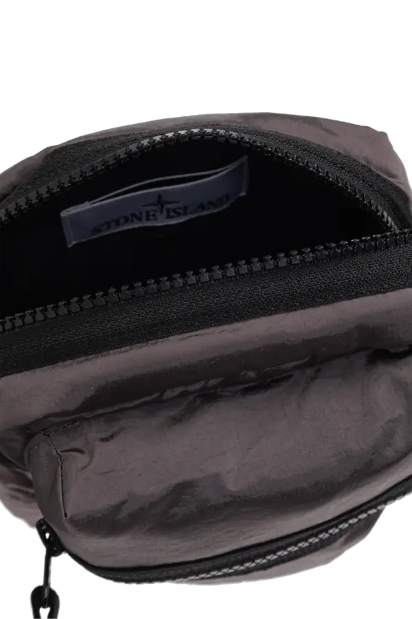 Stone Island Shoulder Bag With Logo Patch - Grey