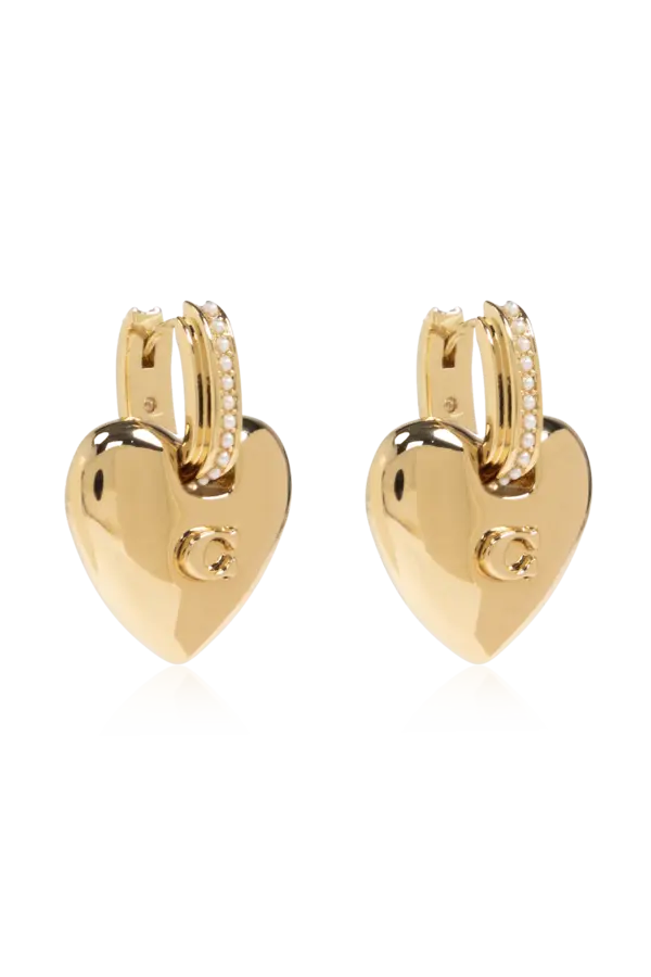 COACH Heart Earrings - Gold