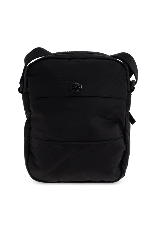 Stone Island Shoulder Bag With Logo Patch - Black