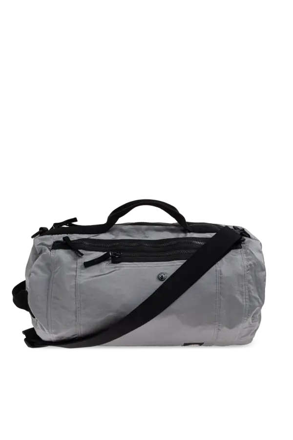 Stone Island Hand Luggage Bag With Logo Patch - Grey