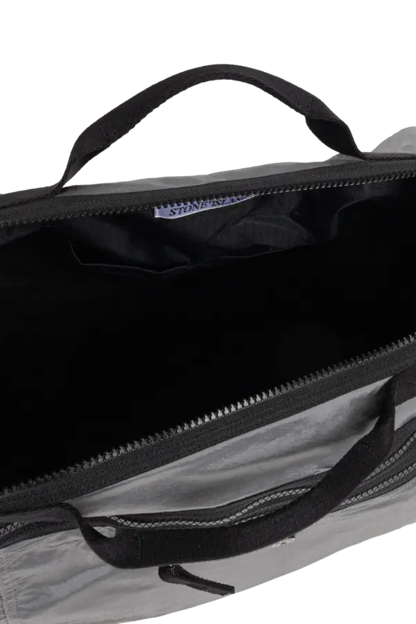 Stone Island Hand Luggage Bag With Logo Patch - Grey