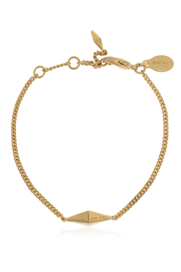 JIMMY CHOO Engraved Logo Bracelet - Gold