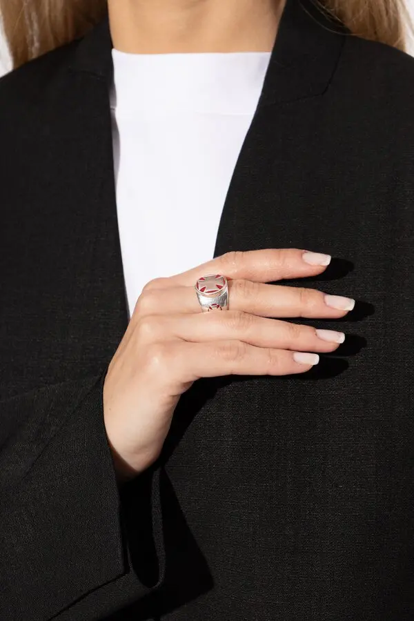 Vetements Cross Ring - Silver