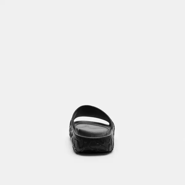 COACH OUTLET Signature Bay Slides - Black