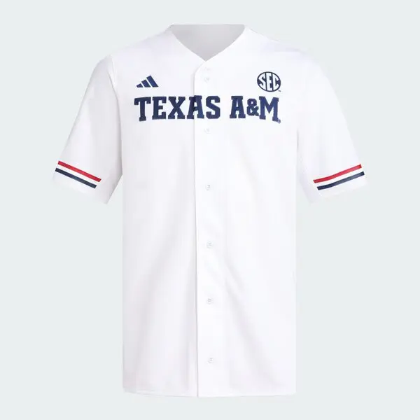 Adidas Texas A&m Full-button Jersey