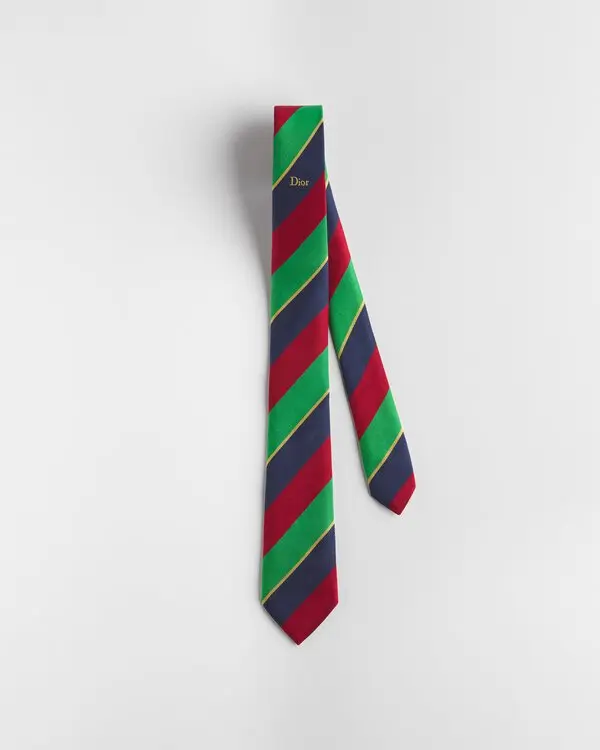 Dior Striped Silk Jacquard Tie - Multicolor Silk