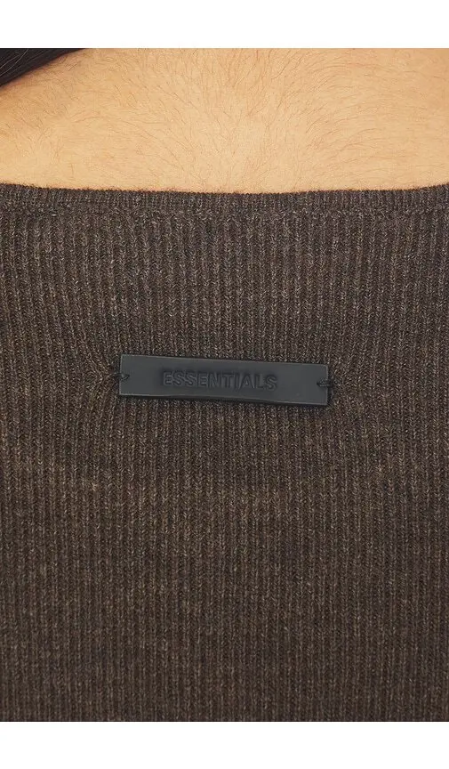 Fear Of God Ribbed Long Sleeve Dress - Brown
