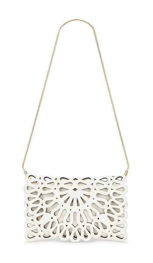 Simkhai Mccall Laser Cut Clutch - Cream