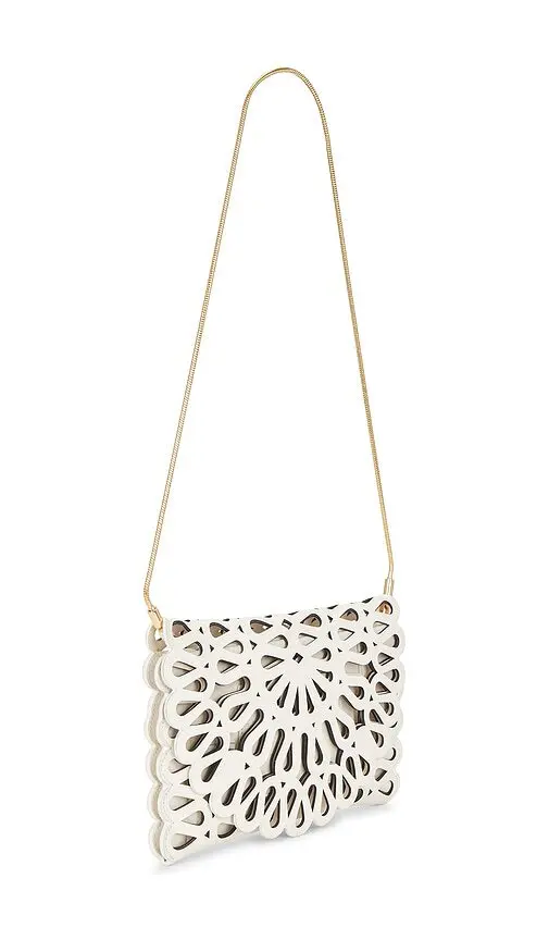 Simkhai Mccall Laser Cut Clutch - Cream