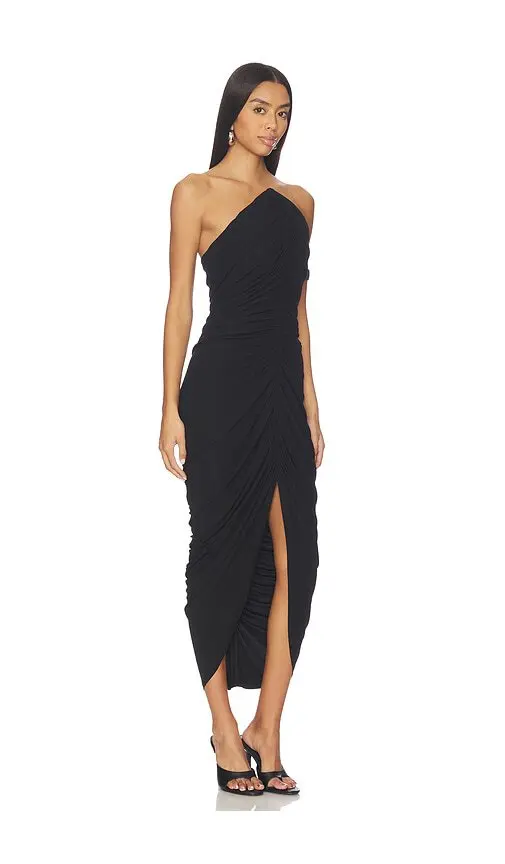 Alexander Wang Structured Bodice Midi Dress - Black | Editorialist
