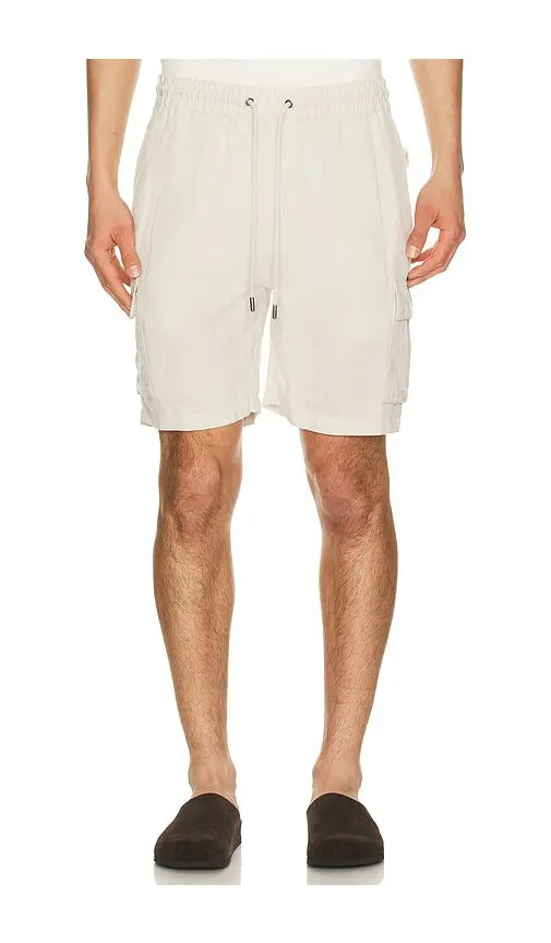 Onia Air Linen Pull-on Cargo Shorts - Stone