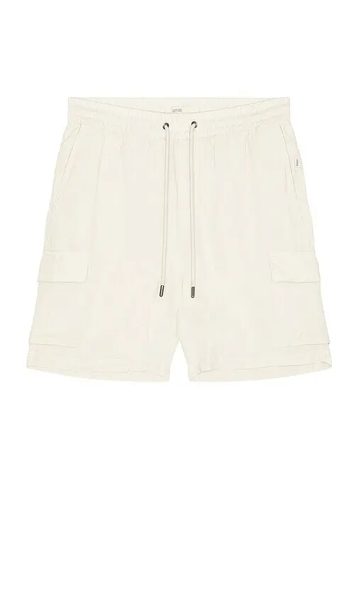 Onia Air Linen Pull-on Cargo Shorts - Stone