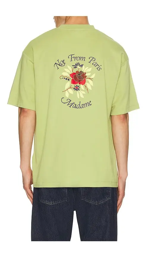 DRÃ´LE DE MONSIEUR Dr&ocirc;le De Monsieur T-shirt Slogan Rose In Green
