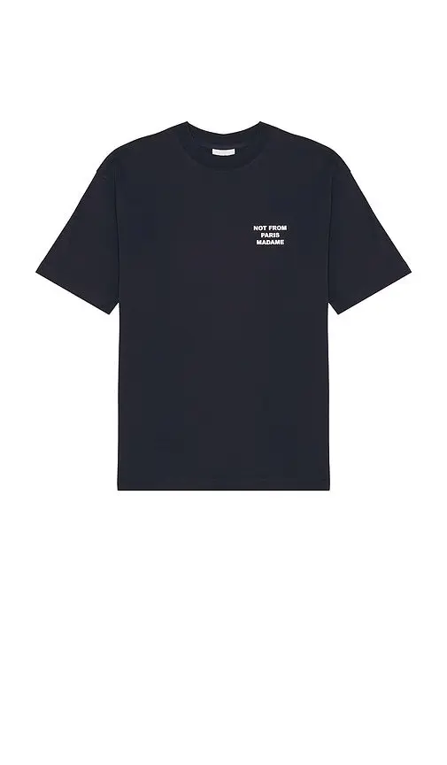 DRÃ´LE DE MONSIEUR Bold Slogan T-shirt In Blue