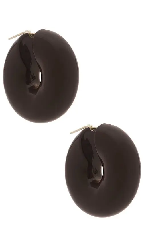 UNCOMMON MATTERS Stratus Hoop Earrings - Dark Brown