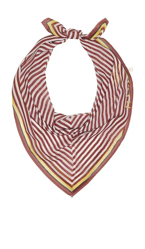 BANANHOT Head Scarf In Cream - Russet Stripes