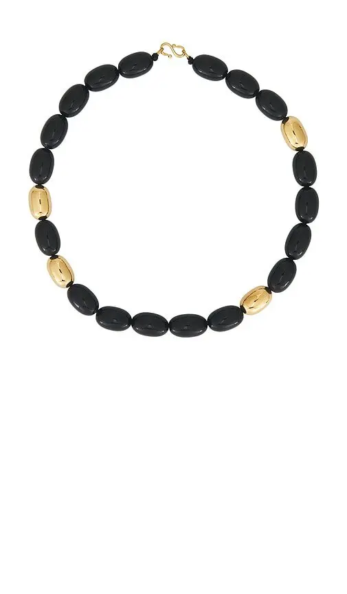 HEAVEN MAYHEM Clementine Necklace In Metallic ,black - Gold