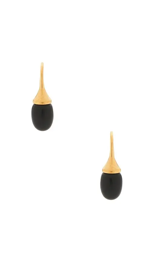 HEAVEN MAYHEM Odette Drop Earrings - Black & Gold