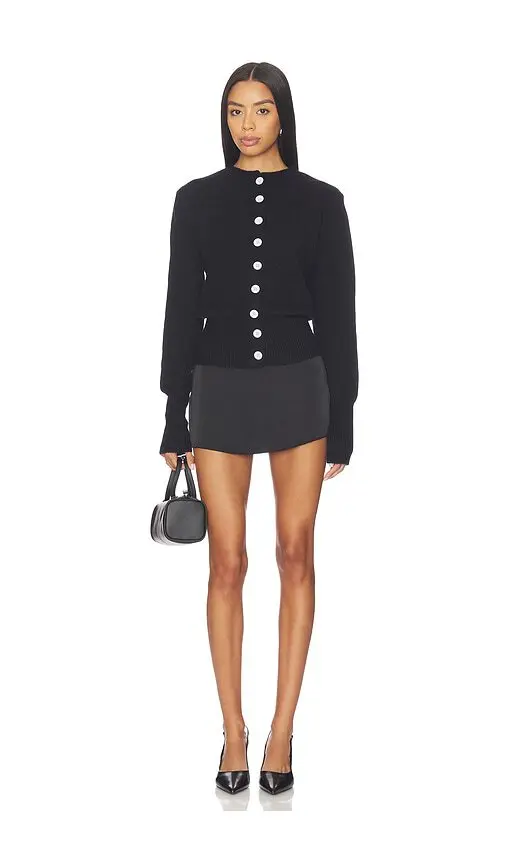 ALL THE WAYS Brittany Button-up Sweater - Black