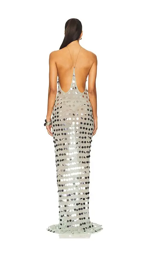 Misha Collection Mirror Bead Maxi Dress