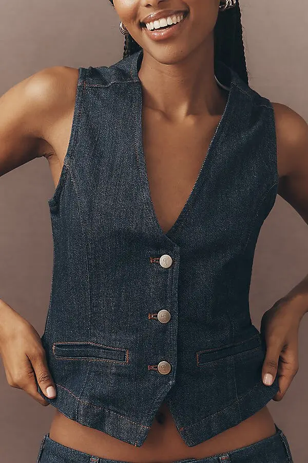 PILCRO Regenerative Cotton Denim Vest