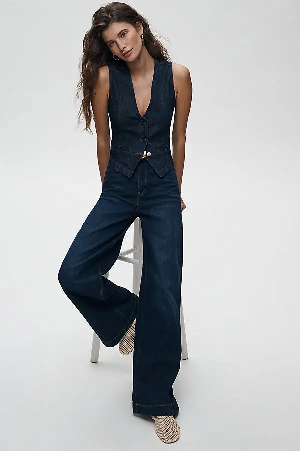 PILCRO Regenerative Cotton Denim Vest