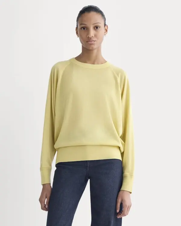 Everlane Ultrasoft Merino Raglan Sweater - Double Cream