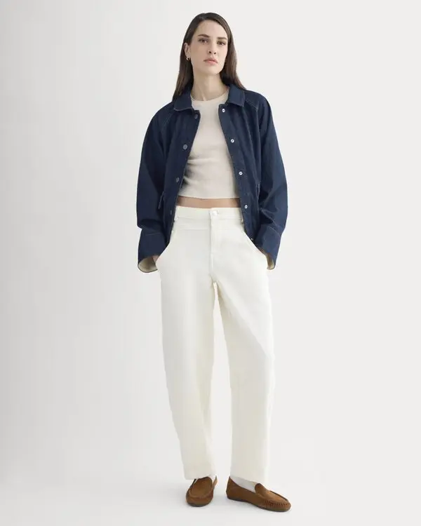 Everlane Double-stitch Barrel Pant - Bone