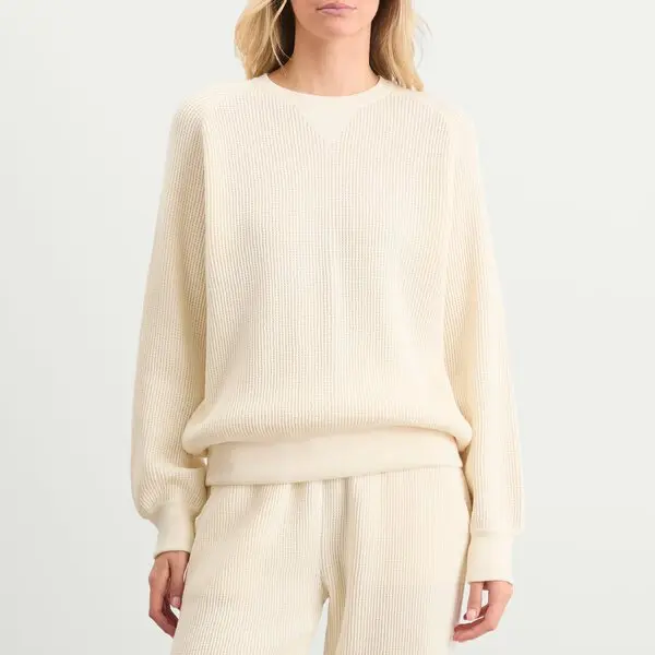 NOTHING WRITTEN Waffle Knit Pullover