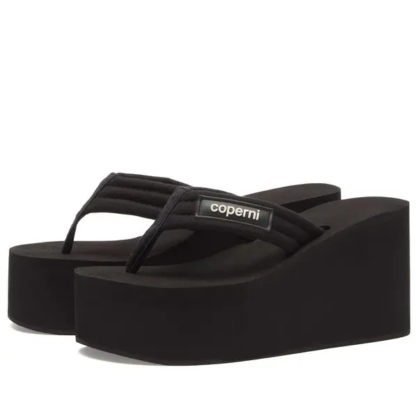Coperni Wedge Platform Sandals - Black