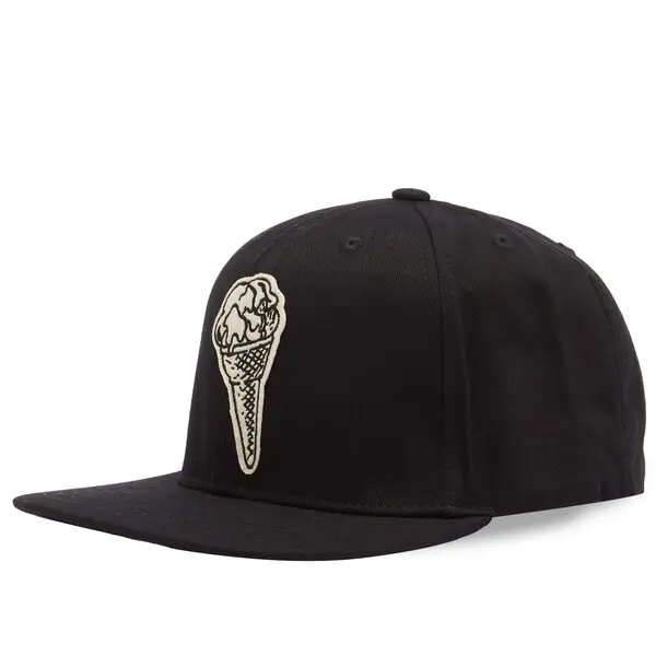 ICECREAM Cone Felt Patch Cap - Black
