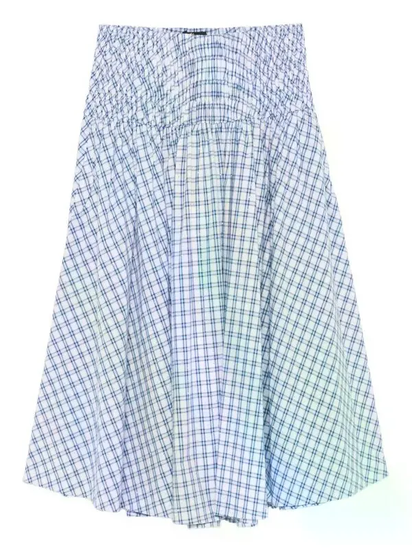 Maje Check-pattern A-line Midi Skirt
