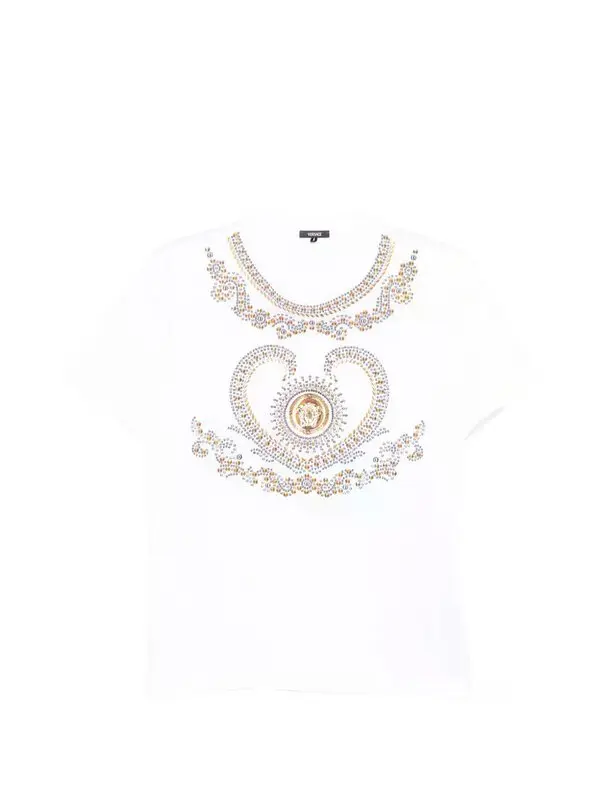 Versace Embellished T-shirt - White