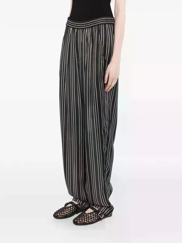 TOM FORD Striped Trousers - Black
