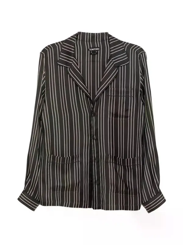 TOM FORD Striped Shirt - Black