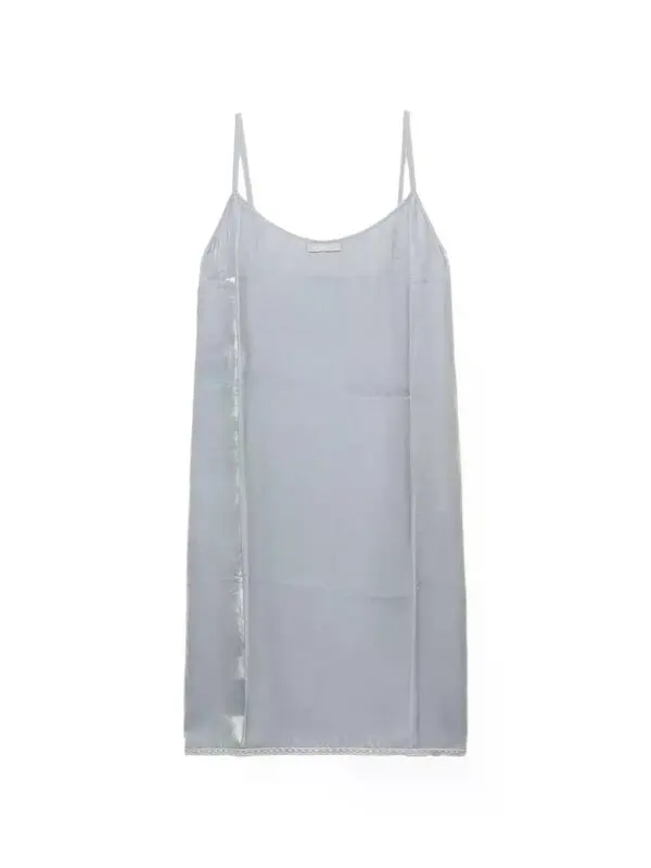 Prada Flared Spaghetti-straps Slip Dress - Grey