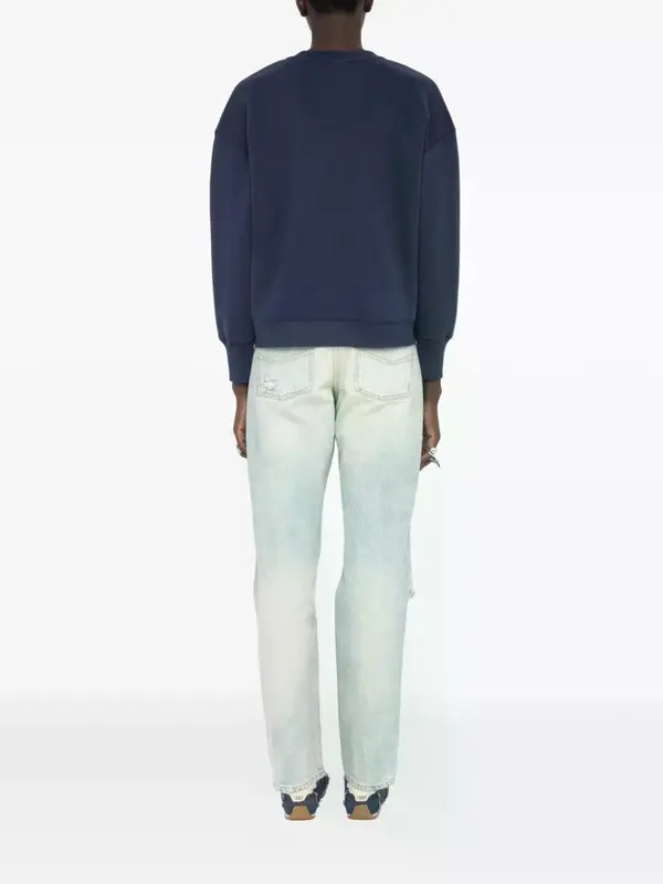Zadig&Voltaire Graphic Embroidered V-neck Sweatshirt - Blue